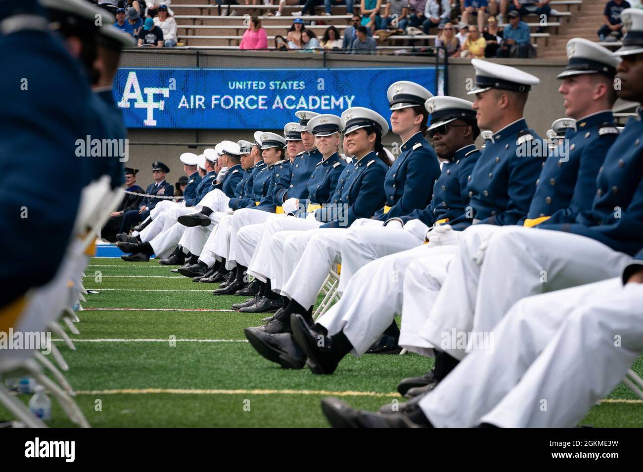 U.S. Air Force Academy cadets graduate during a ceremony at the U.S ...