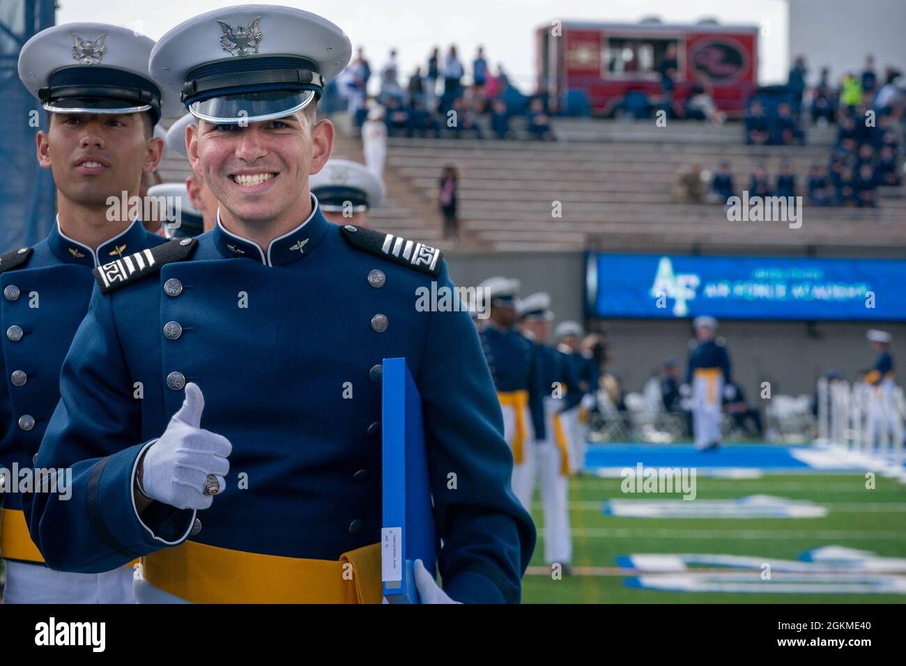 U.S. Air Force Academy cadets graduate during a ceremony at the U.S ...