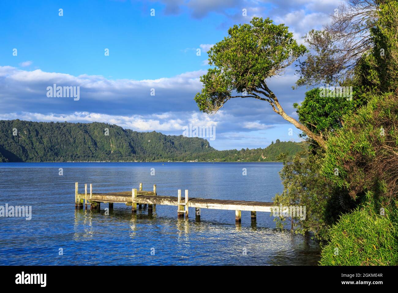 Lake Rotoiti in the scenic Rotorua Lakes district, New Zealand. The ...