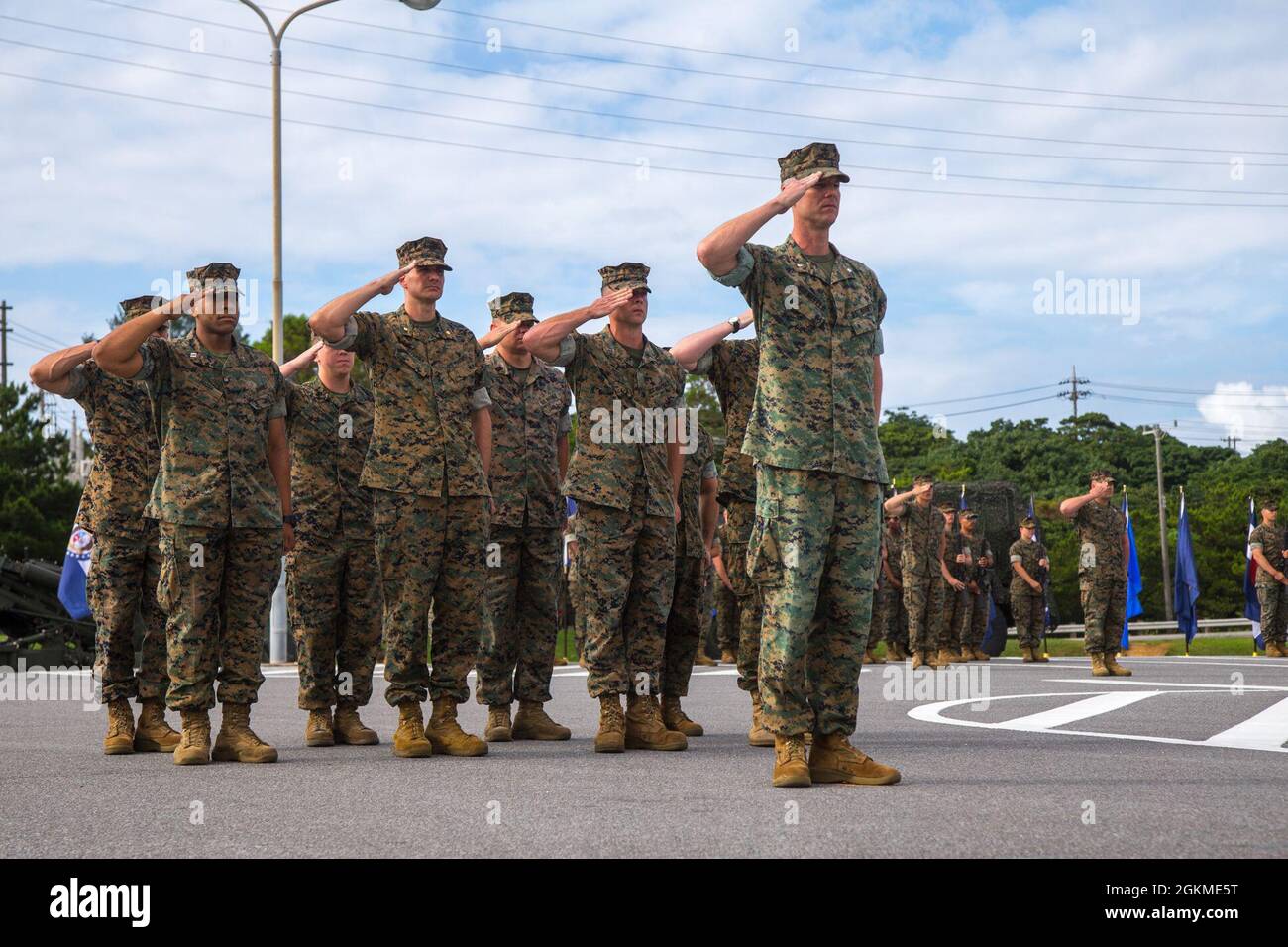 U.S. Marines with 12th Marines, 3d Marine Division, participate in a ...