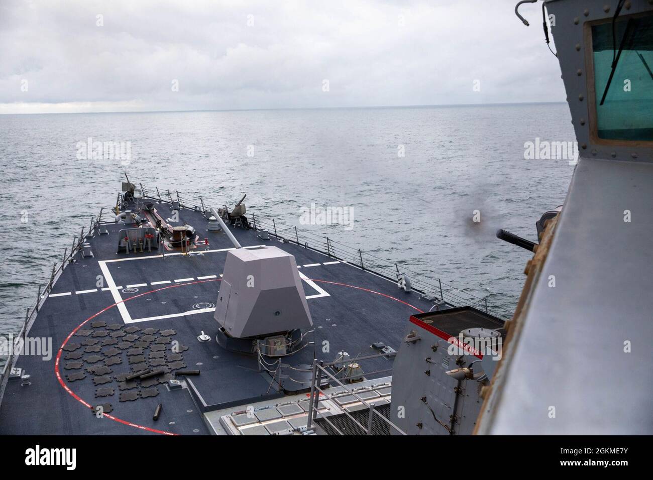 ATLANTIC OCEAN (May 26, 2021) A close-in weapons system (CIWS) fires ...