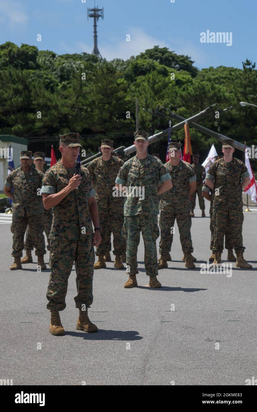 U.S. Marine Corps Col. Nick Sims commanding officer, 12th Marines, 3d ...