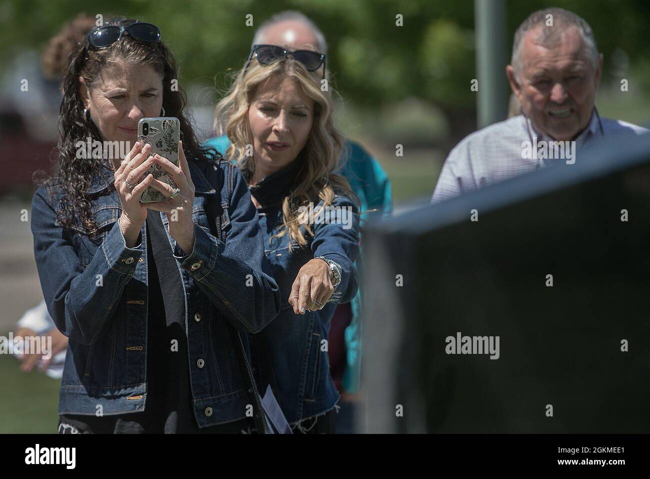 After the ceremony visitors looked over the new monument site for the ...