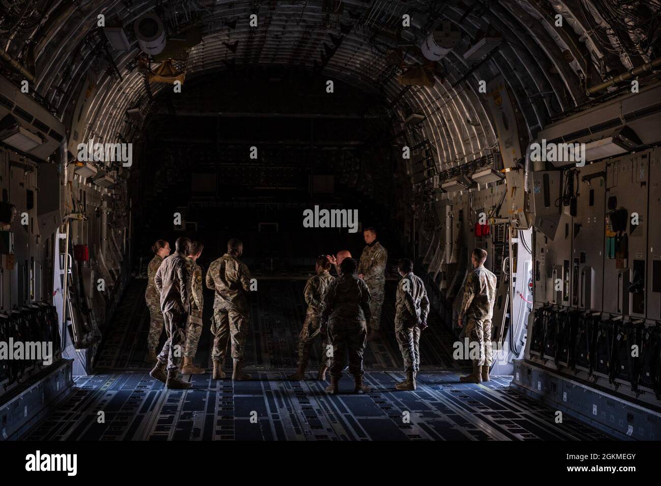 Airmen from the 860th Aircraft Maintenance Squadron brief capabilities ...