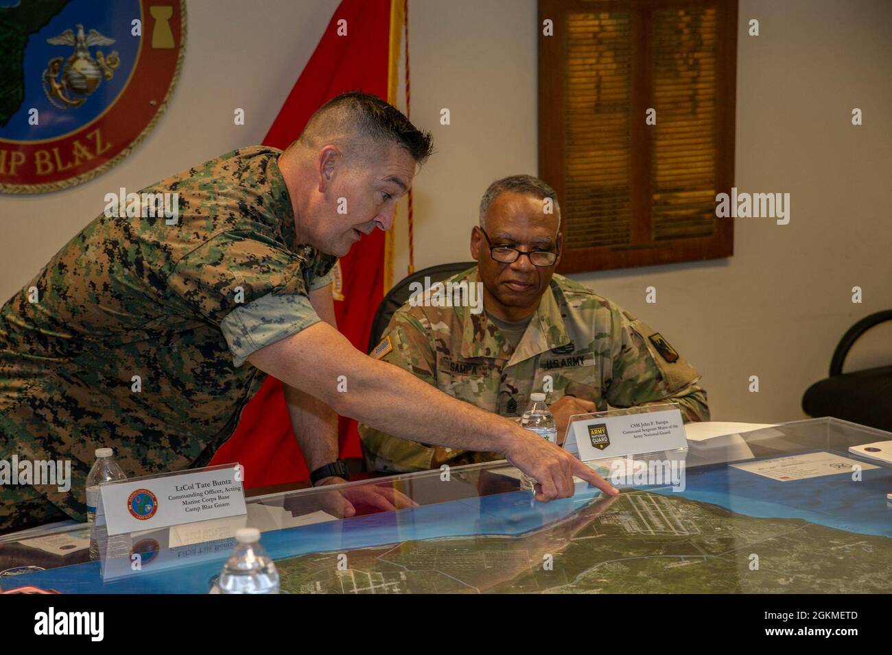 U.S. Marine Corps Lt. Col. Tate Buntz, the Marine Corps Base (MCB) Camp Blaz Operations Officer ...