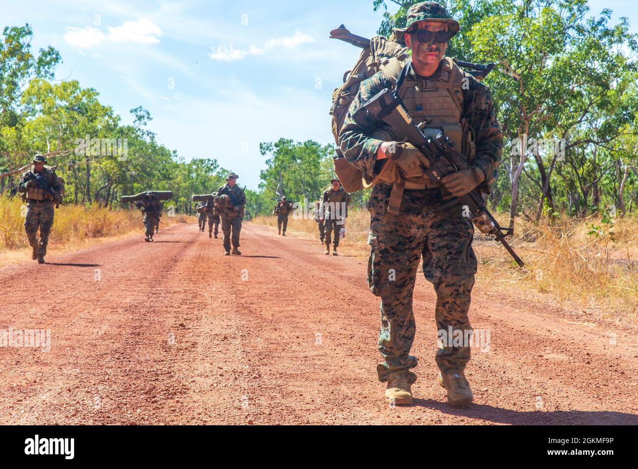 U.S. Marine Corps Lance Cpl. Wyatt Burns, a radio operator with Alpha ...