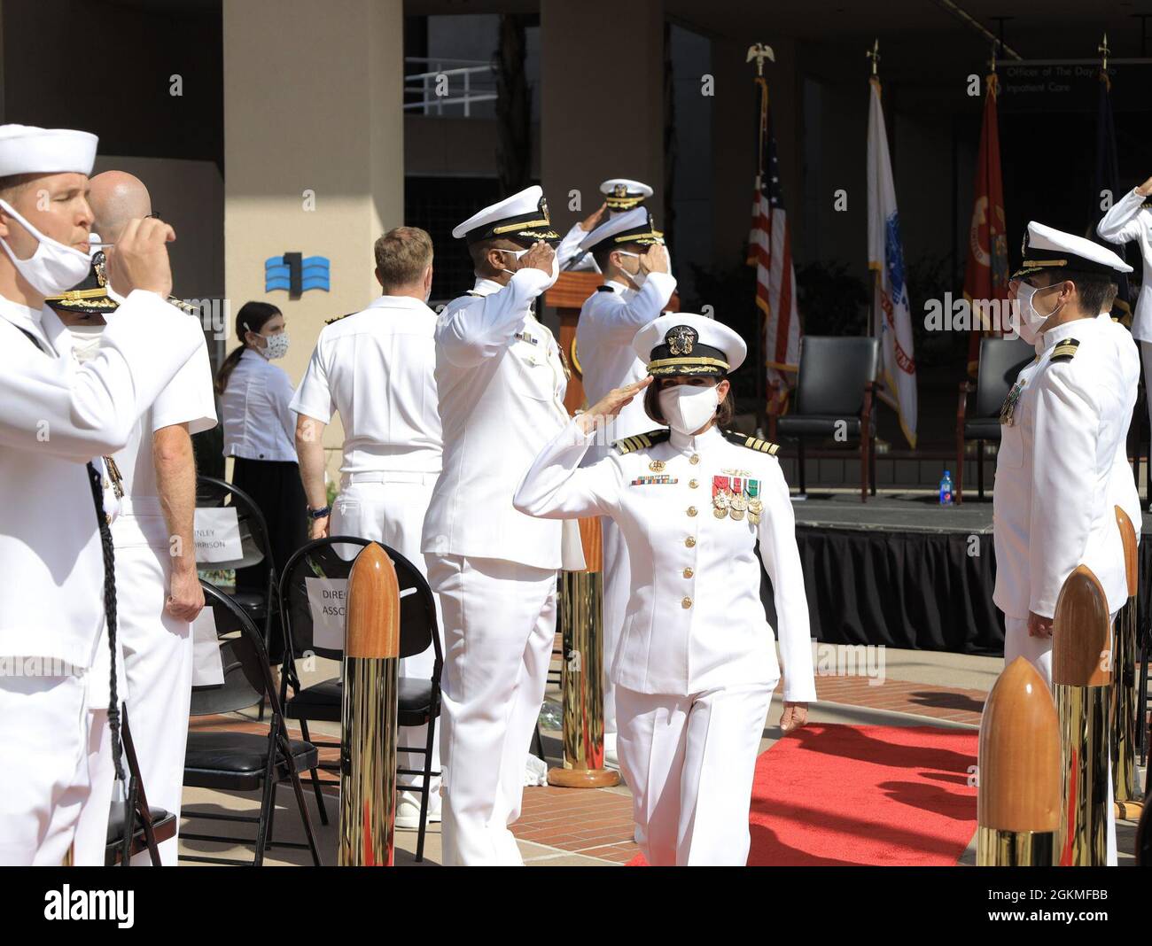 Capt. Kimberly Davis departs the Navy Medicine Readiness and Training ...