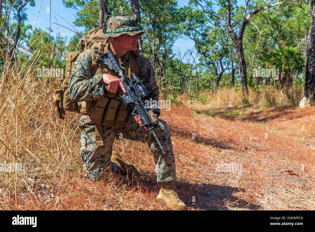 U.S. Marine Corps Cpl. Dalton Boswell, a team leader with Alpha Battery ...