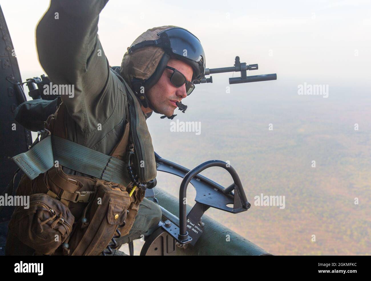 U.S. Marine Corps Sgt. Joshua Thimmesh, an air crew chief with Marine ...