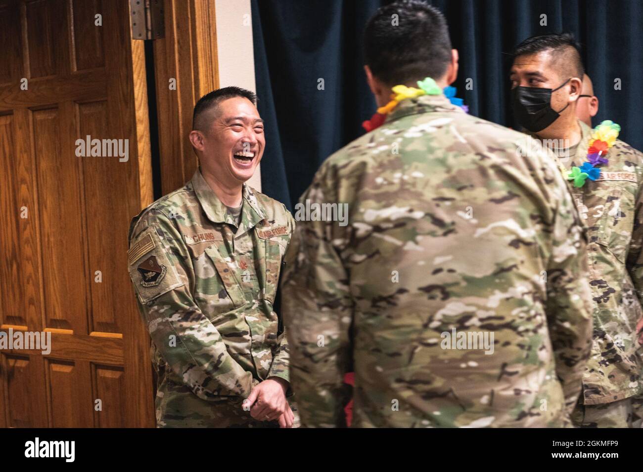 Major Asa Chung, 27th Special Operations Wing head chaplain, laughs ...