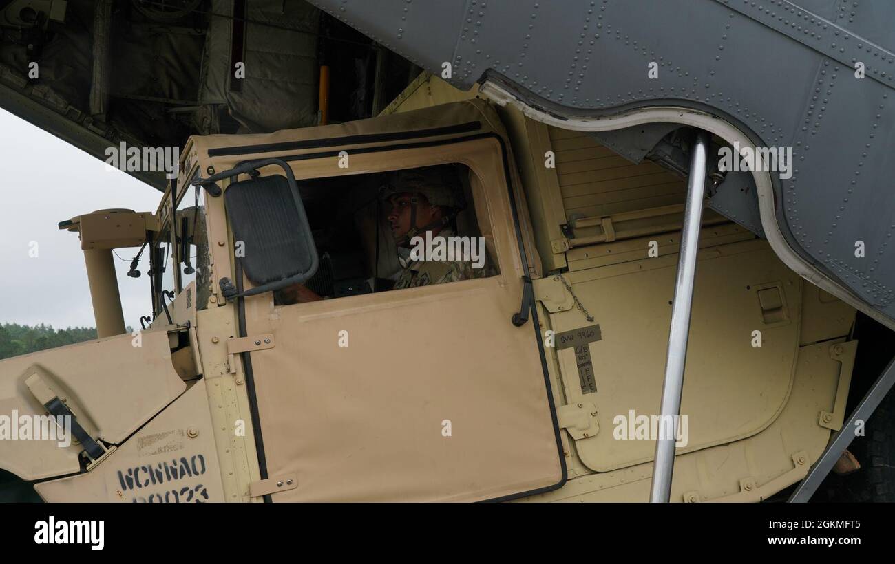 Humvee driver Army Spc Tyler Rempert, 46th Engineering Battalion ...