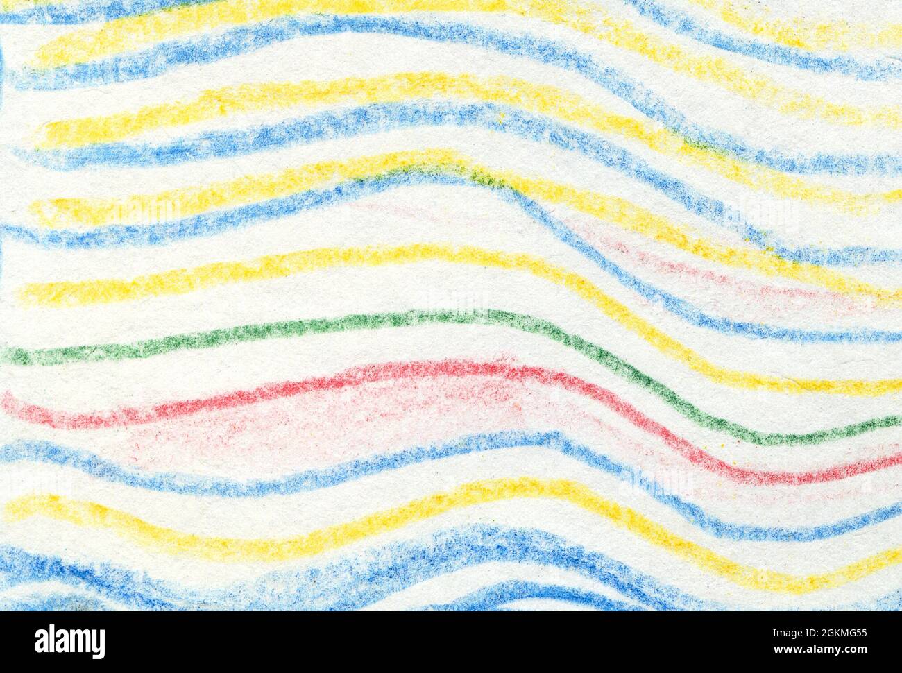 Striped wavy crayon abstract pattern. Hand painted oil pastel crayon ...