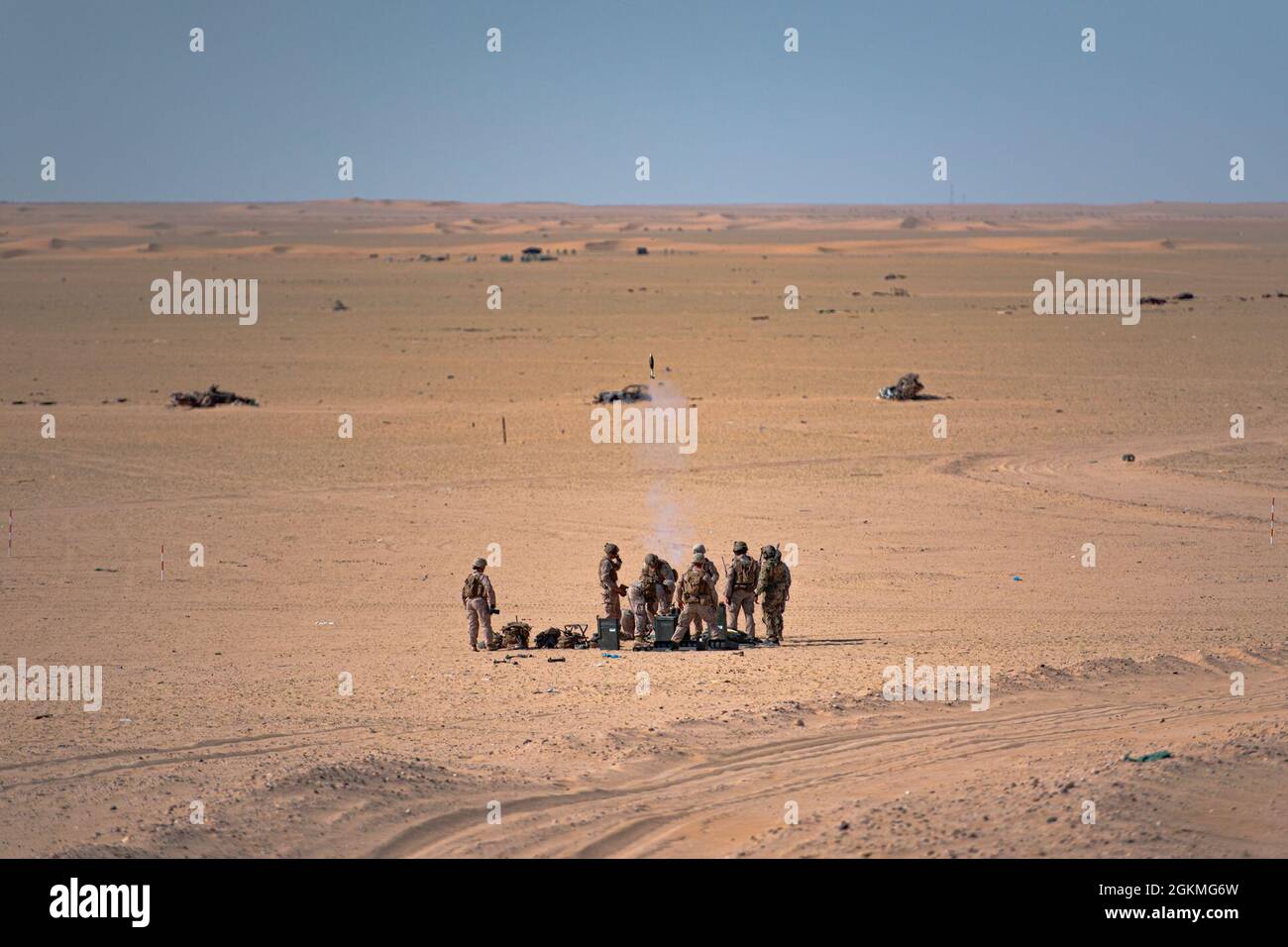 U.S. Army Fire Support Team assigned to the 1st Battalion, 194th Armor ...