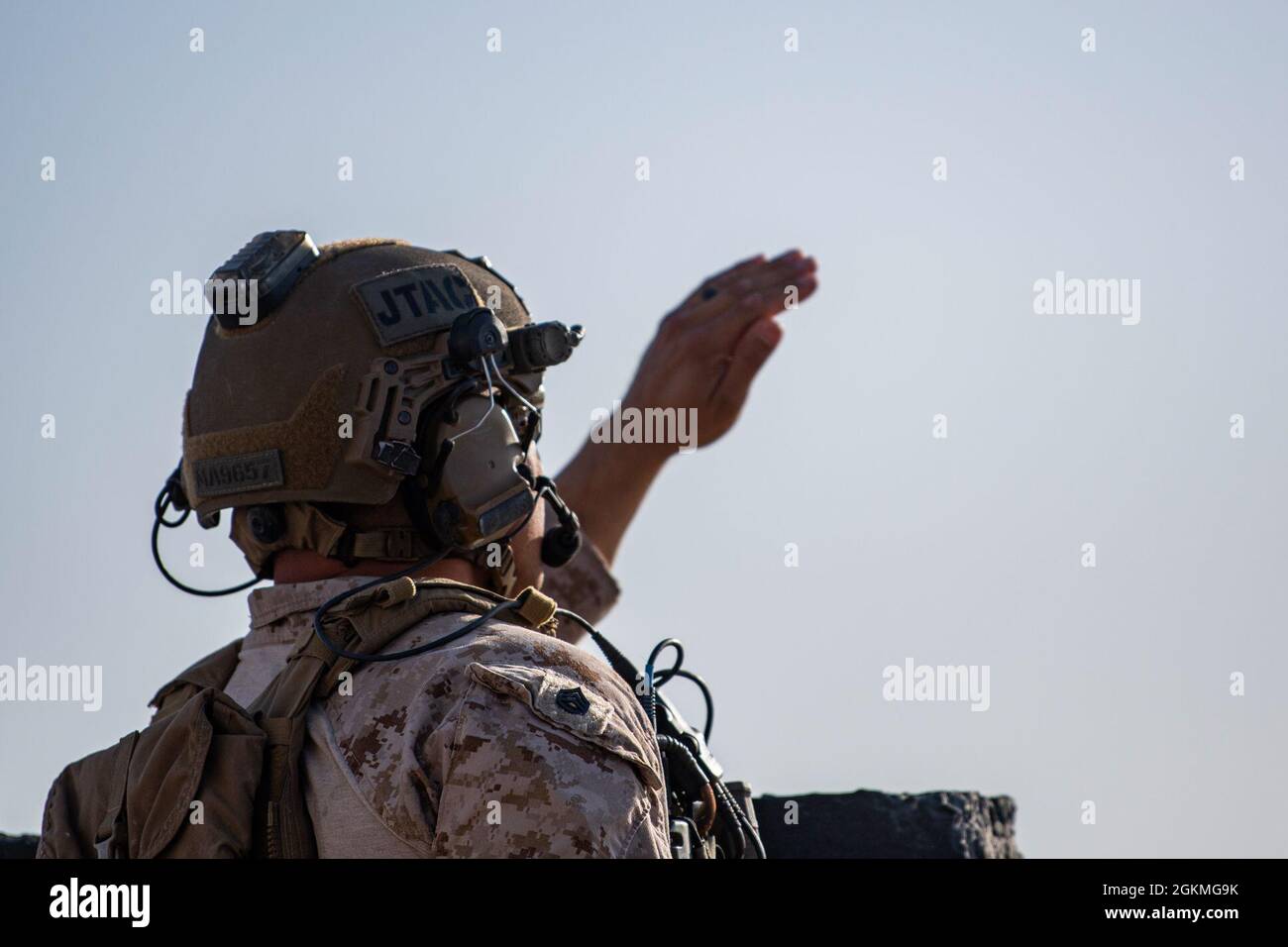 A U.S. Marine assigned to the Special Purpose Marine Air-Ground Task ...