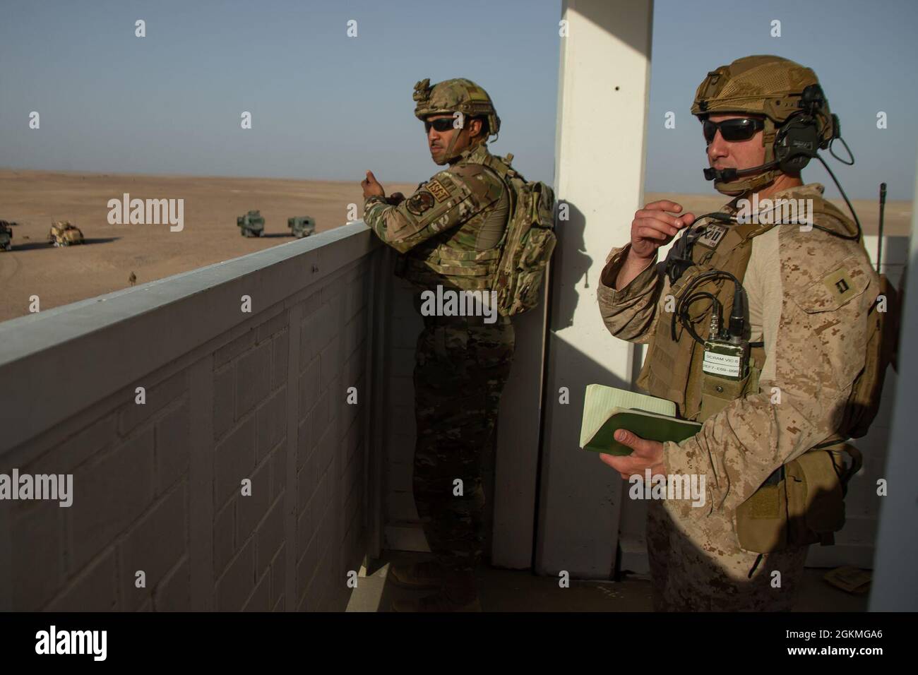 A U.S. Marine, assigned to Special Purpose Marine Air-Ground Task Force ...