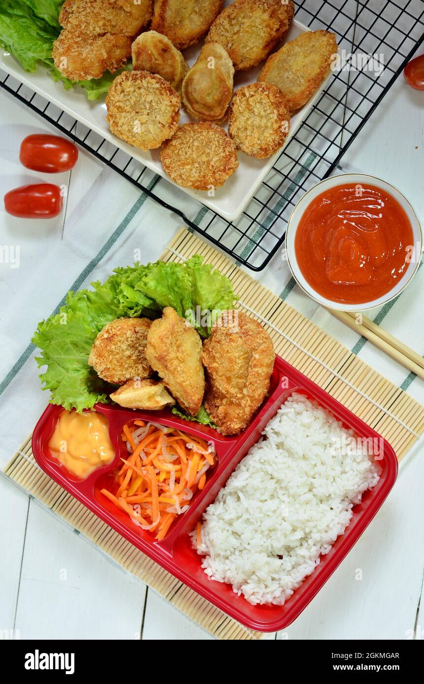 Delicious bento box, online food package Stock Photo - Alamy
