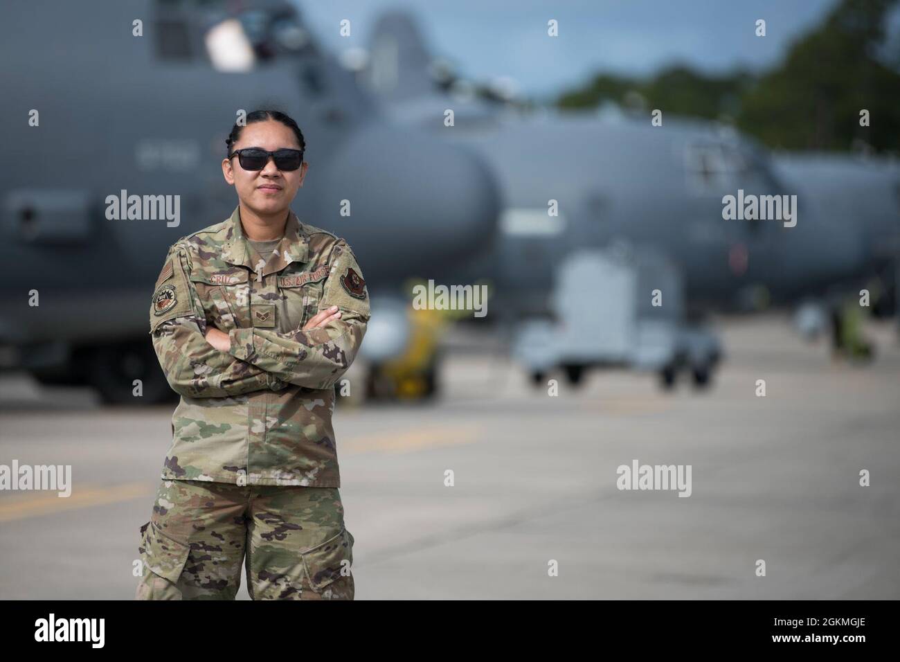 U.S. Air Force Senior Airman Alyssa Cruz is a crew chief with the 73rd ...