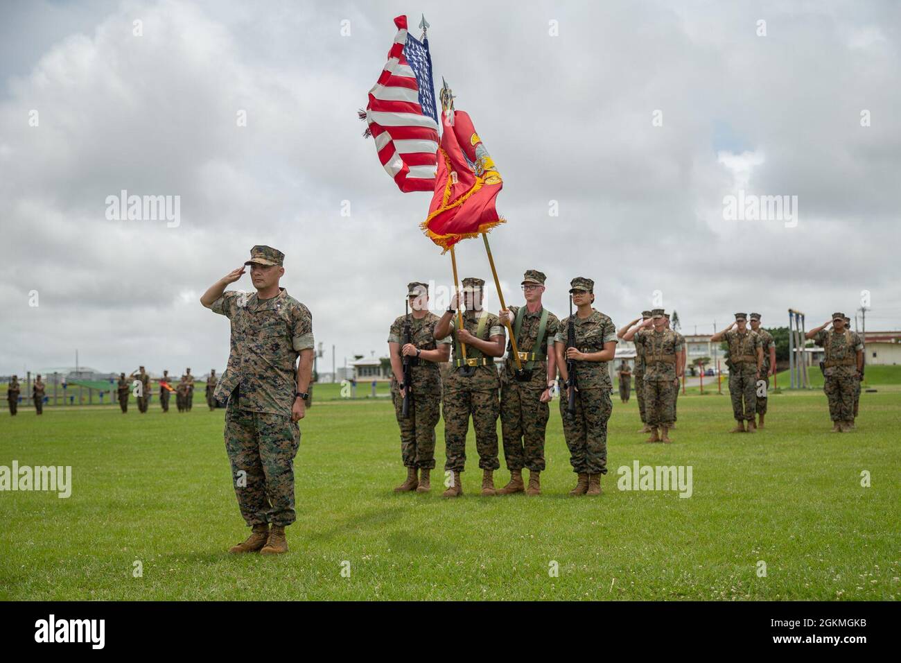U.S. Marine Corps Lt. Col. John Kolb, outgoing commanding officer of ...