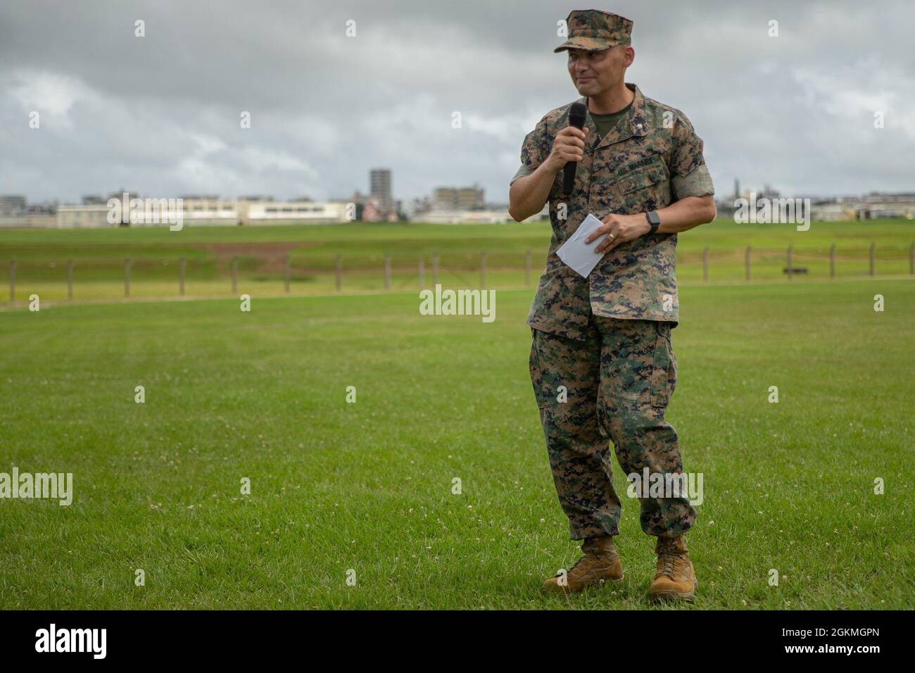 U.S. Marine Corps Lt. Col. John Kolb, outgoing commanding officer ...