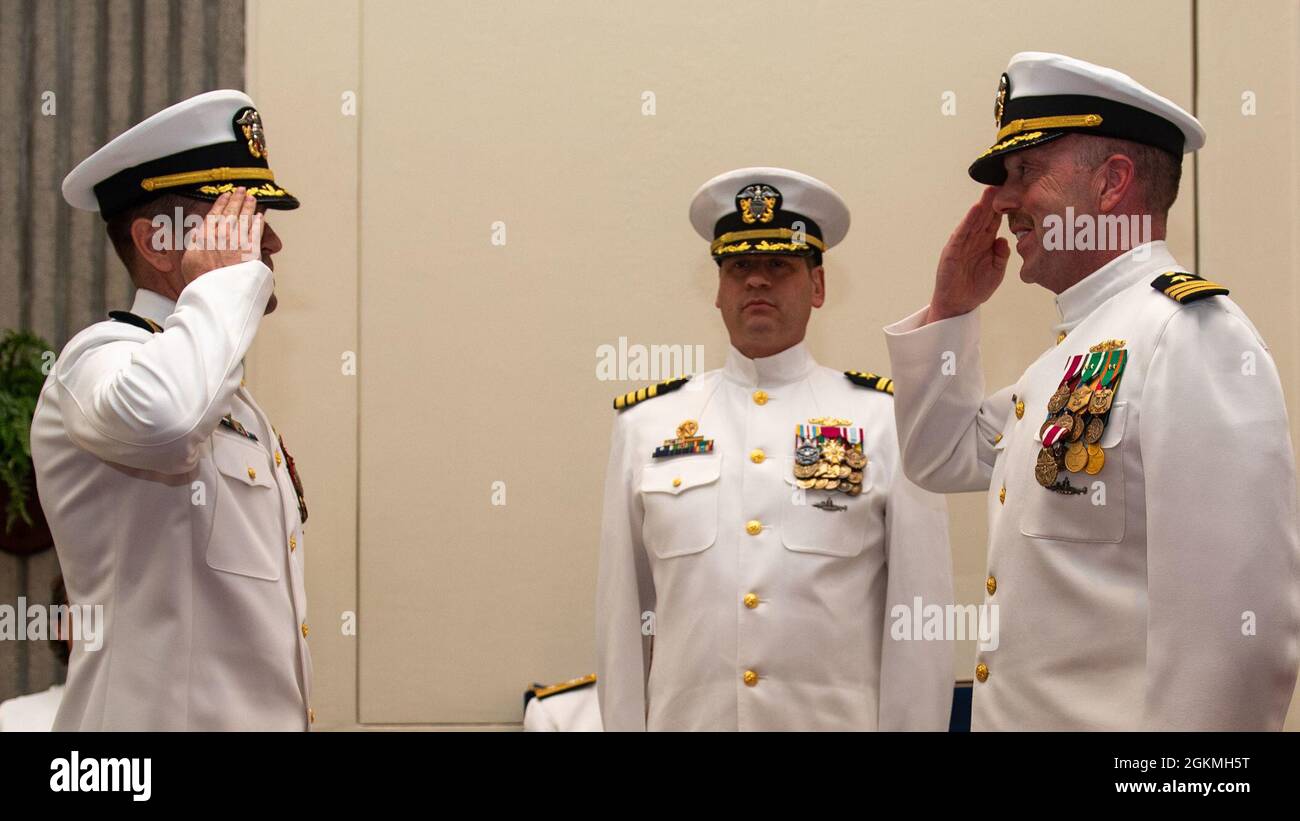 KINGS BAY, Ga., (May 27, 2021) Capt. John Cage, commodore of Commander ...