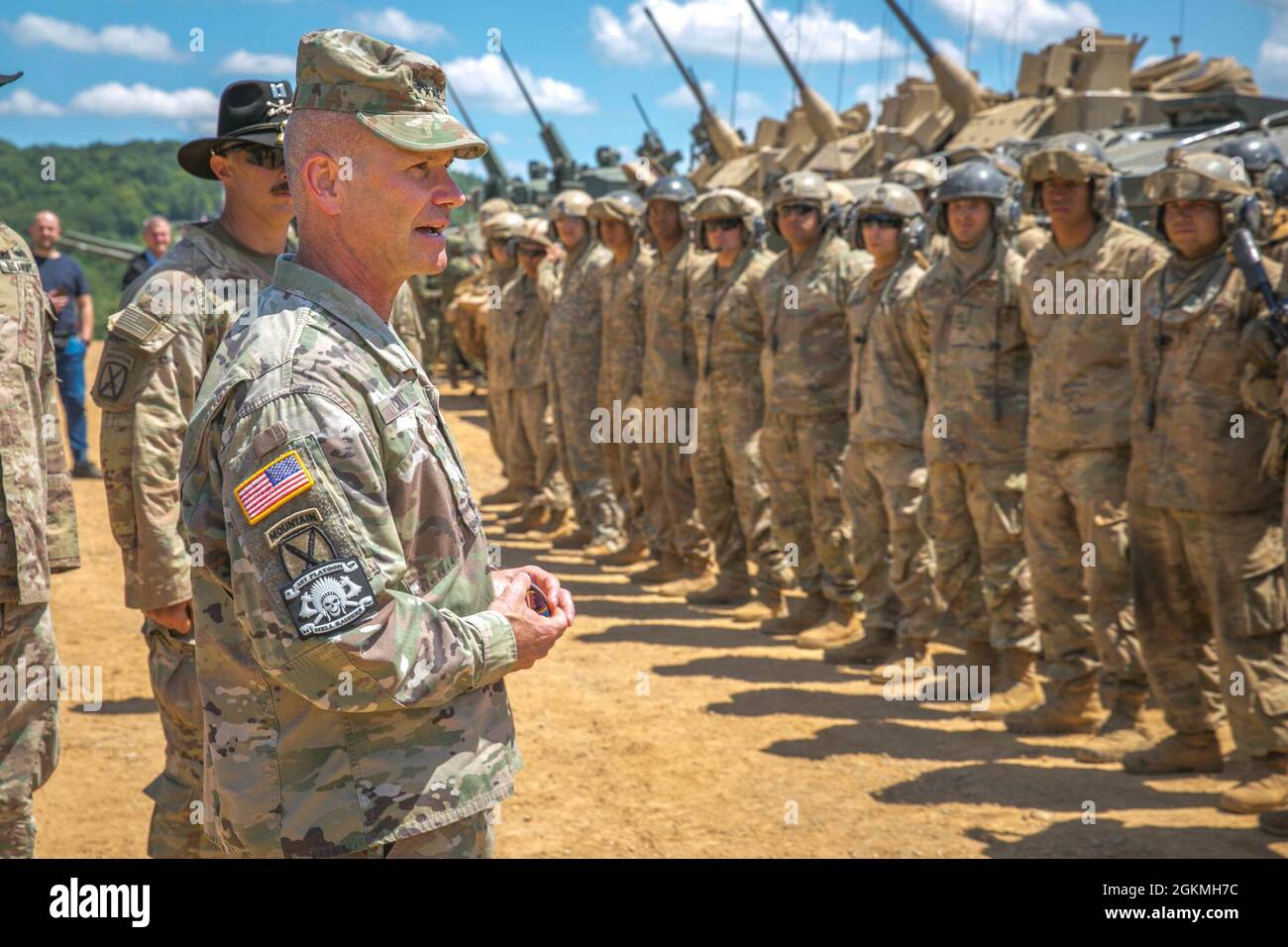 U.S. Army Gen. Christopher G. Cavoli, left, the commanding general of ...