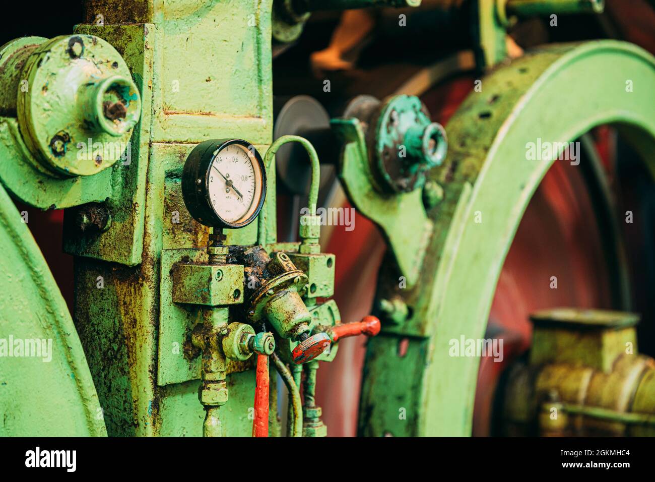 Shafts Of Old Paper-making Machine At Paper Mill. Detail Stock Photo ...