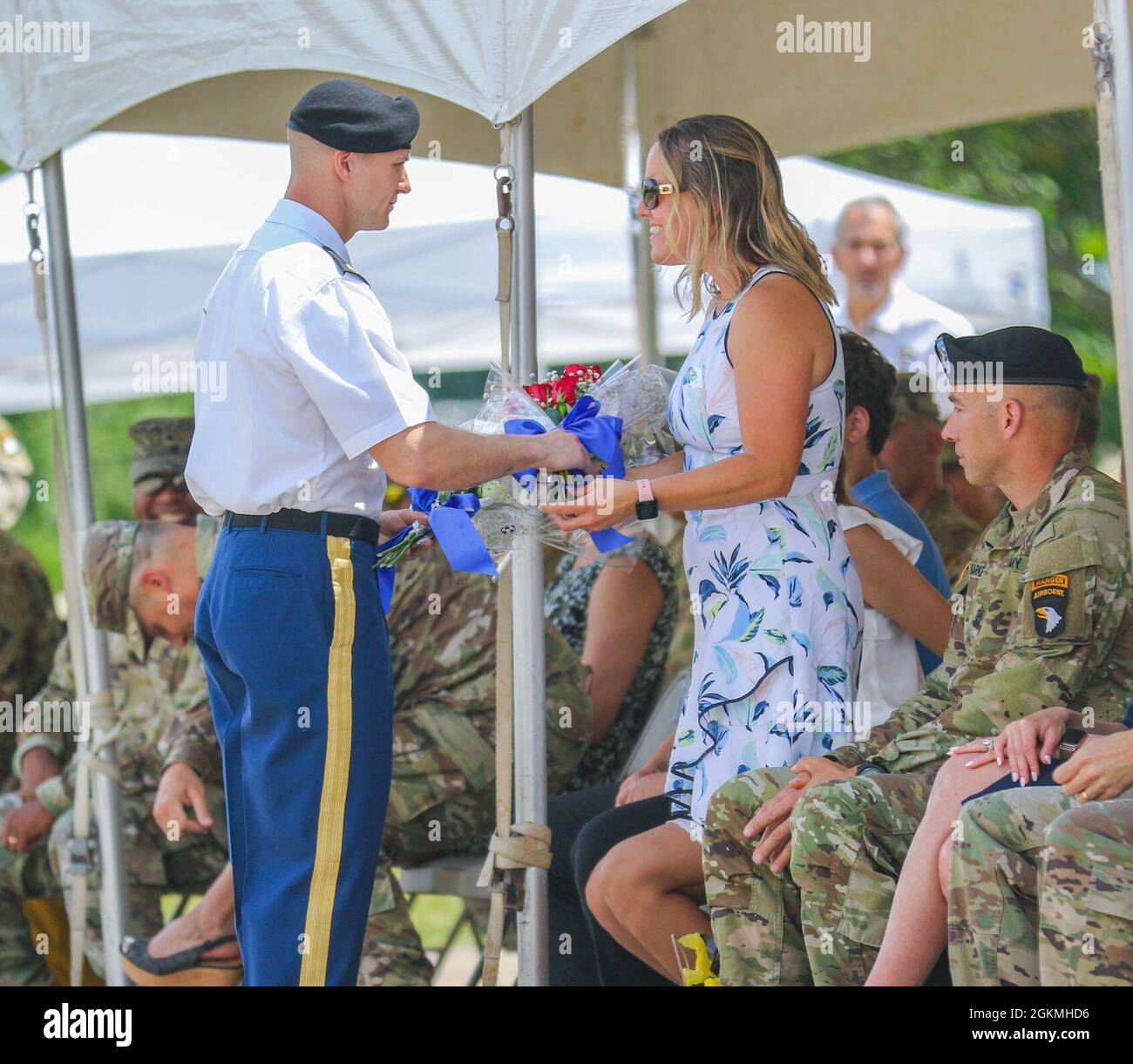 Command Sgt. Maj. Bryan Barker’s spouse receives gifts from ...