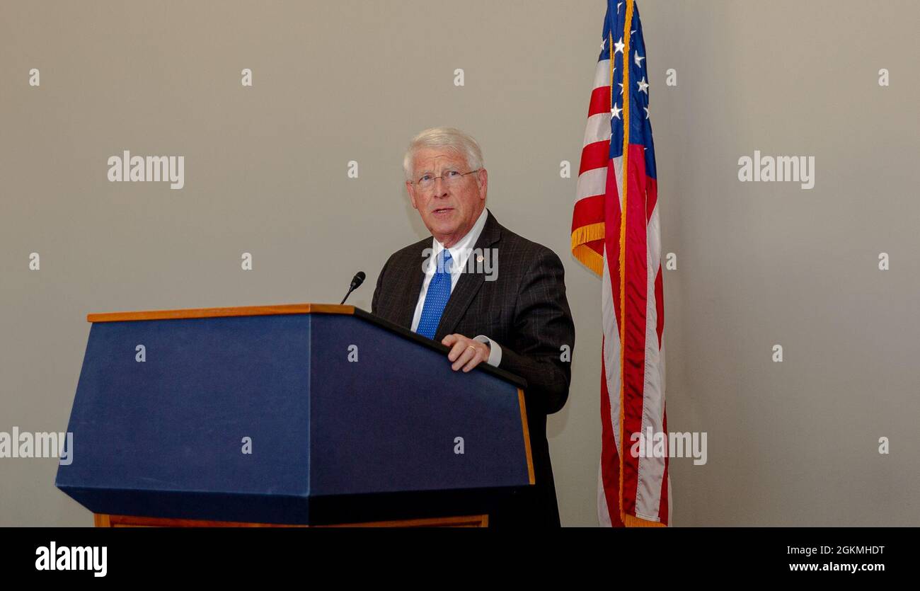 Senator Roger F. Wicker gives a speech during a ceremony commemorating ...