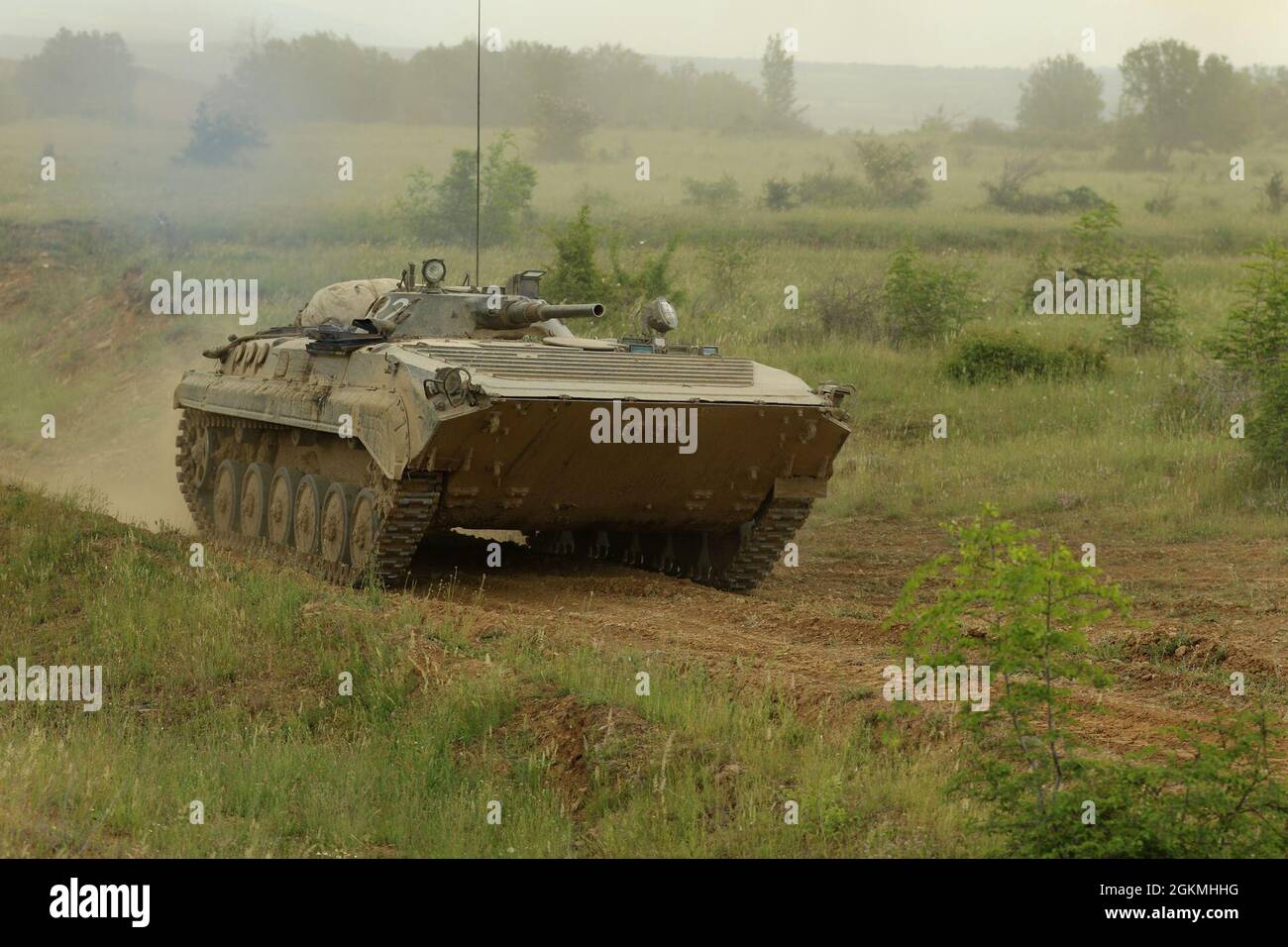 NOVO SELO TRAINING AREA, Bulgaria – A Bulgarian BMP-23 fighting vehicle ...
