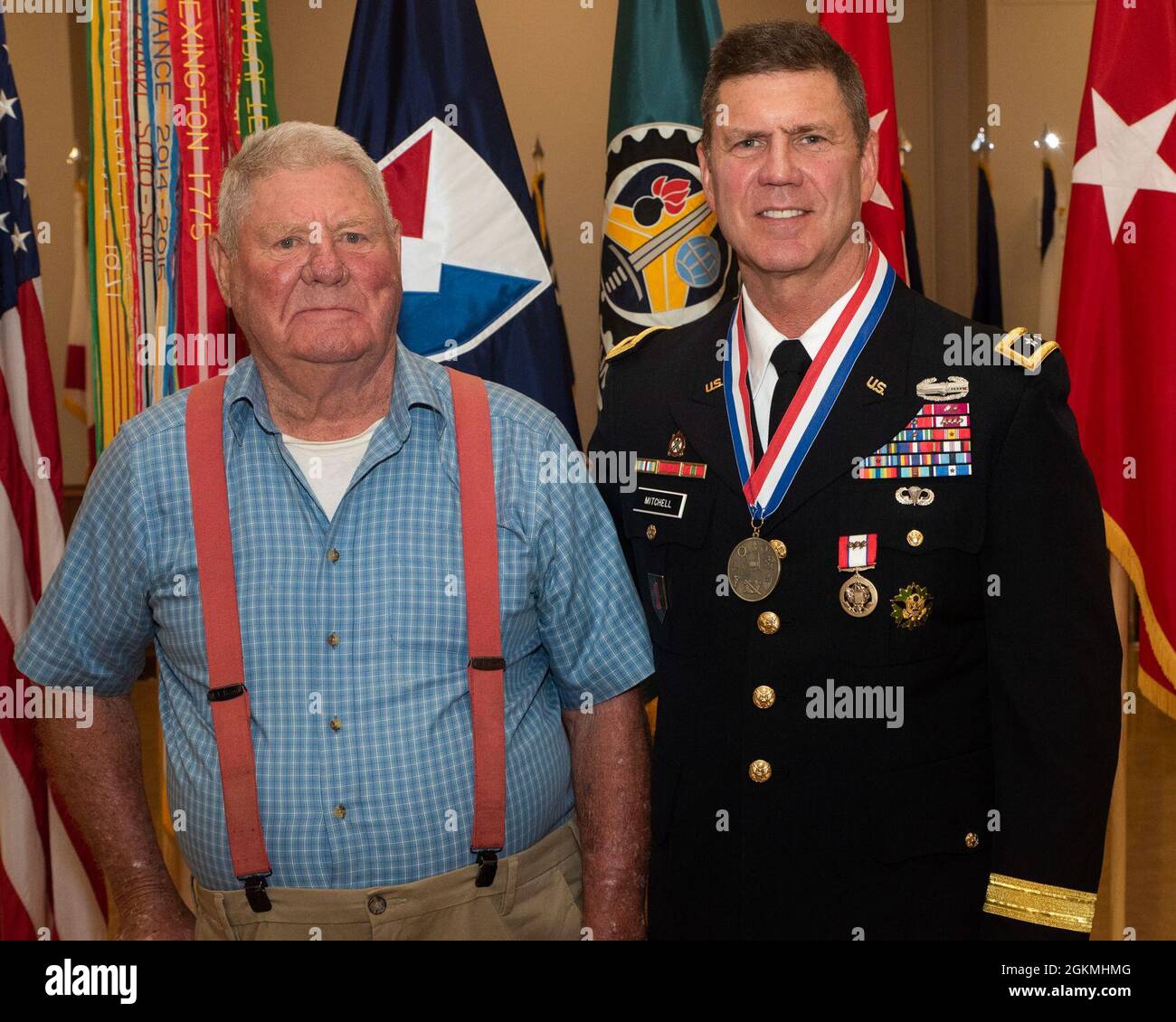 Maj. Gen. Daniel Mitchell stands with his father, Dr. Marvin Mitchell ...
