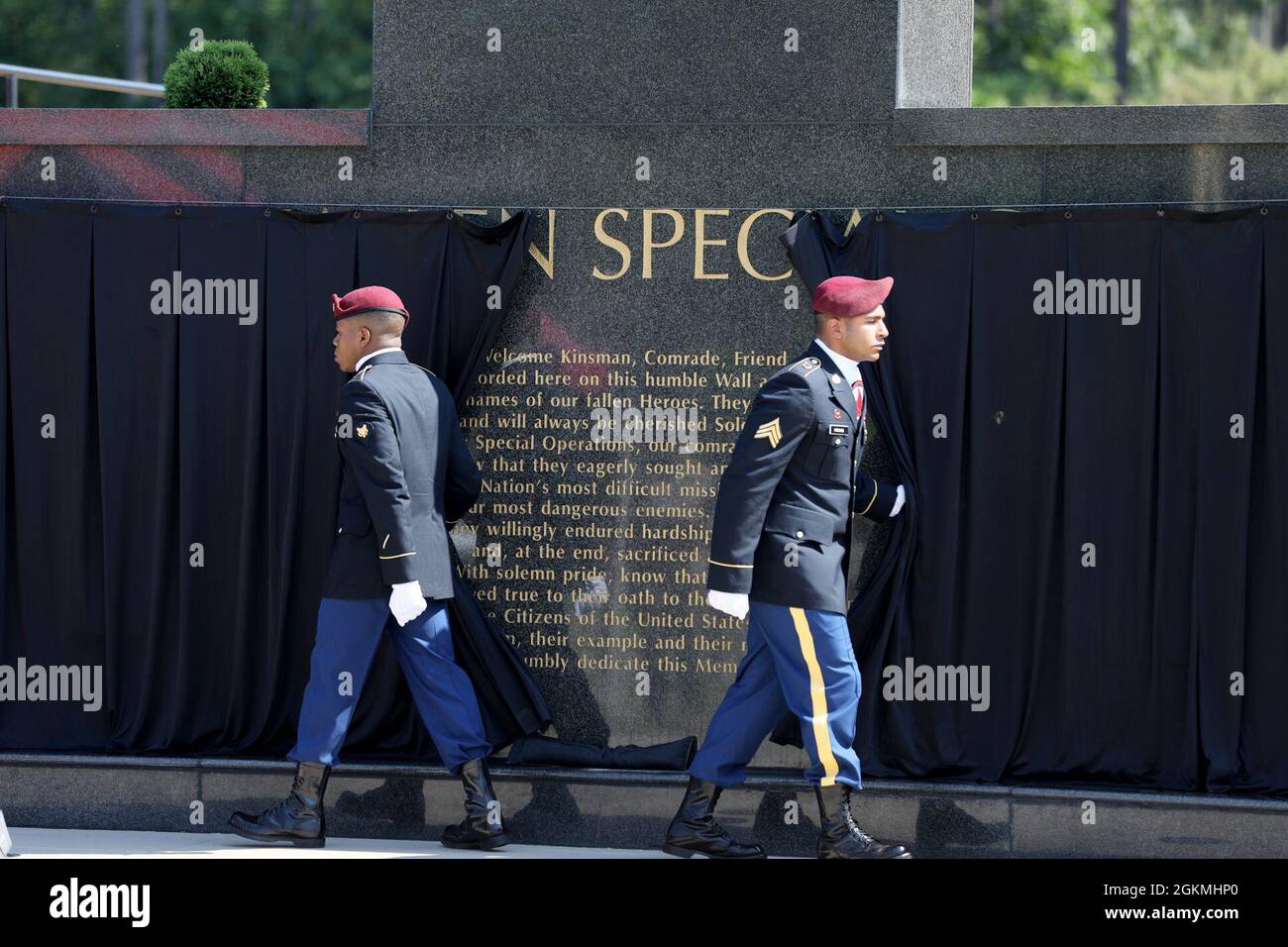 Command Sgt. Maj. Marc Eckard (left), USASOC, command sergeant major ...