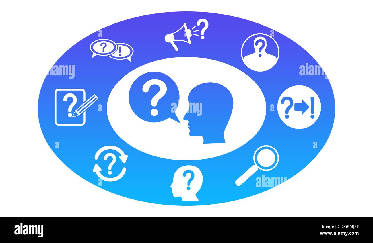 Illustration of a question concept Stock Photo - Alamy