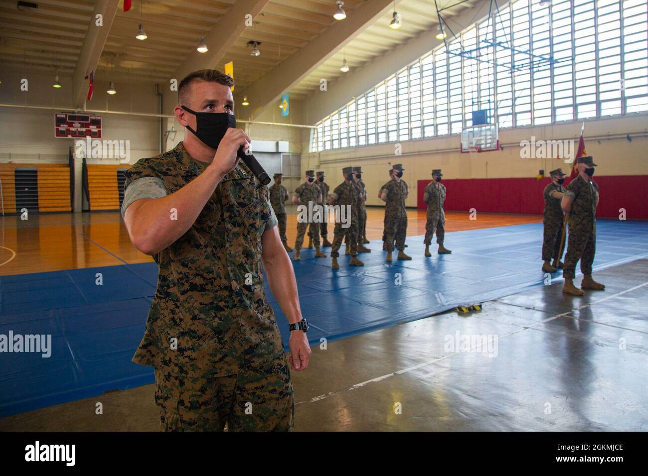 U.S. Marine Corps Capt. Jason Sander, the incoming company commander of ...
