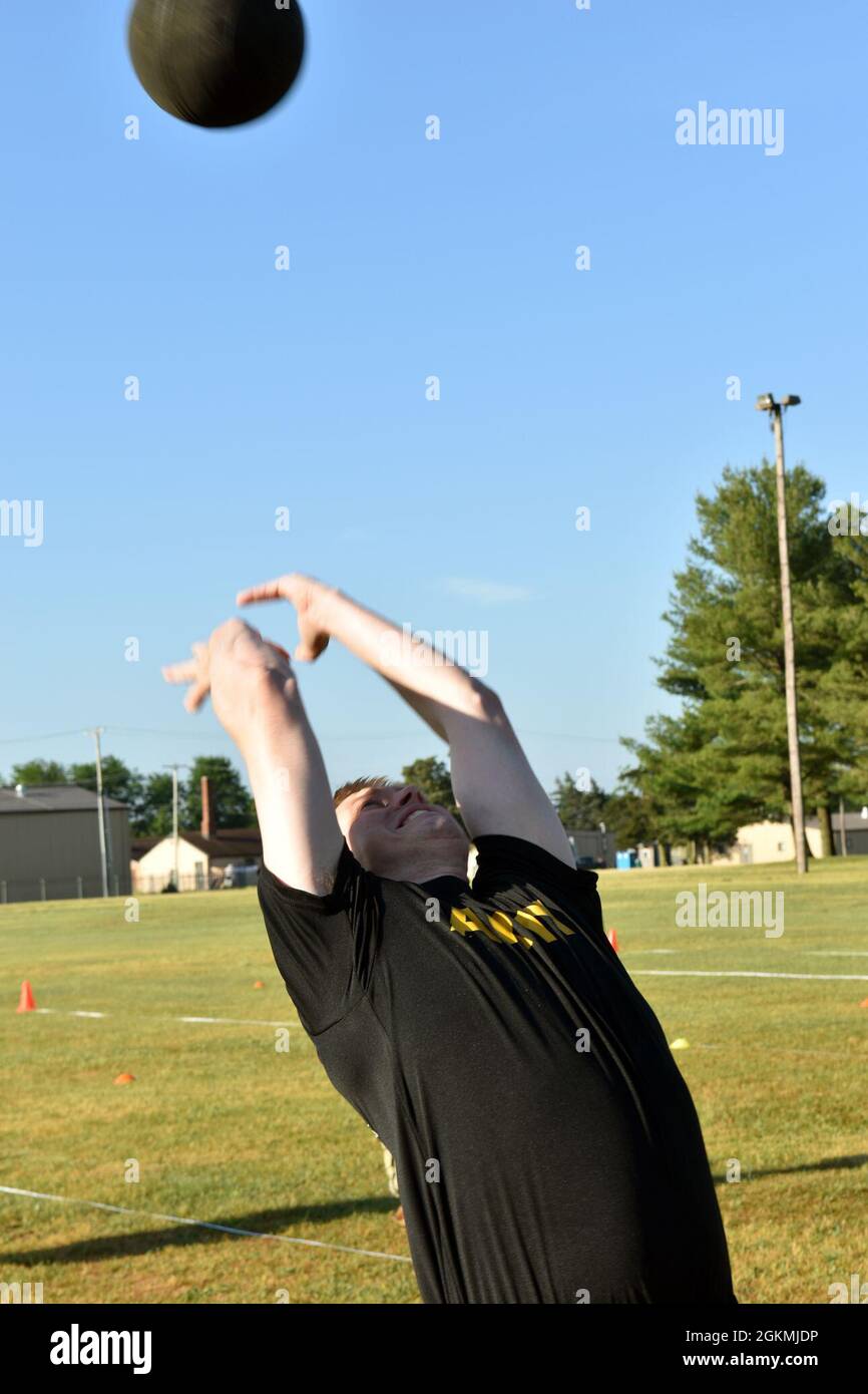 Maj. Robert Kerchofer, assigned to the 174th Infantry Brigade, conducts ...