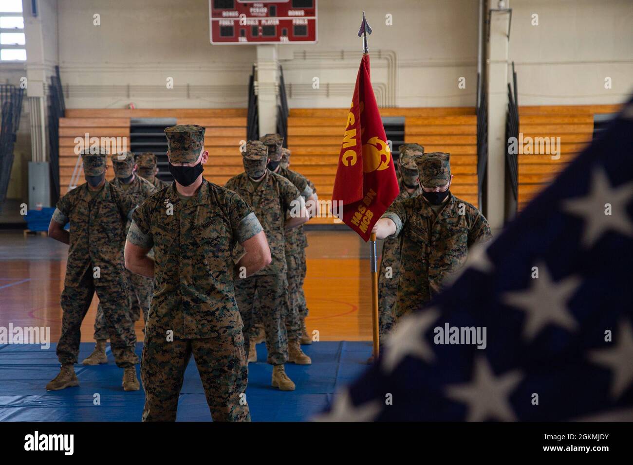 U.S. Marines with Headquarters and Support Battalion, Marine Corps Base ...