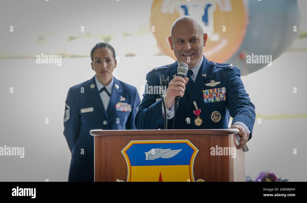 U.S. Air Force Col. Joseph Sheffield, 36th Operations Group outgoing ...