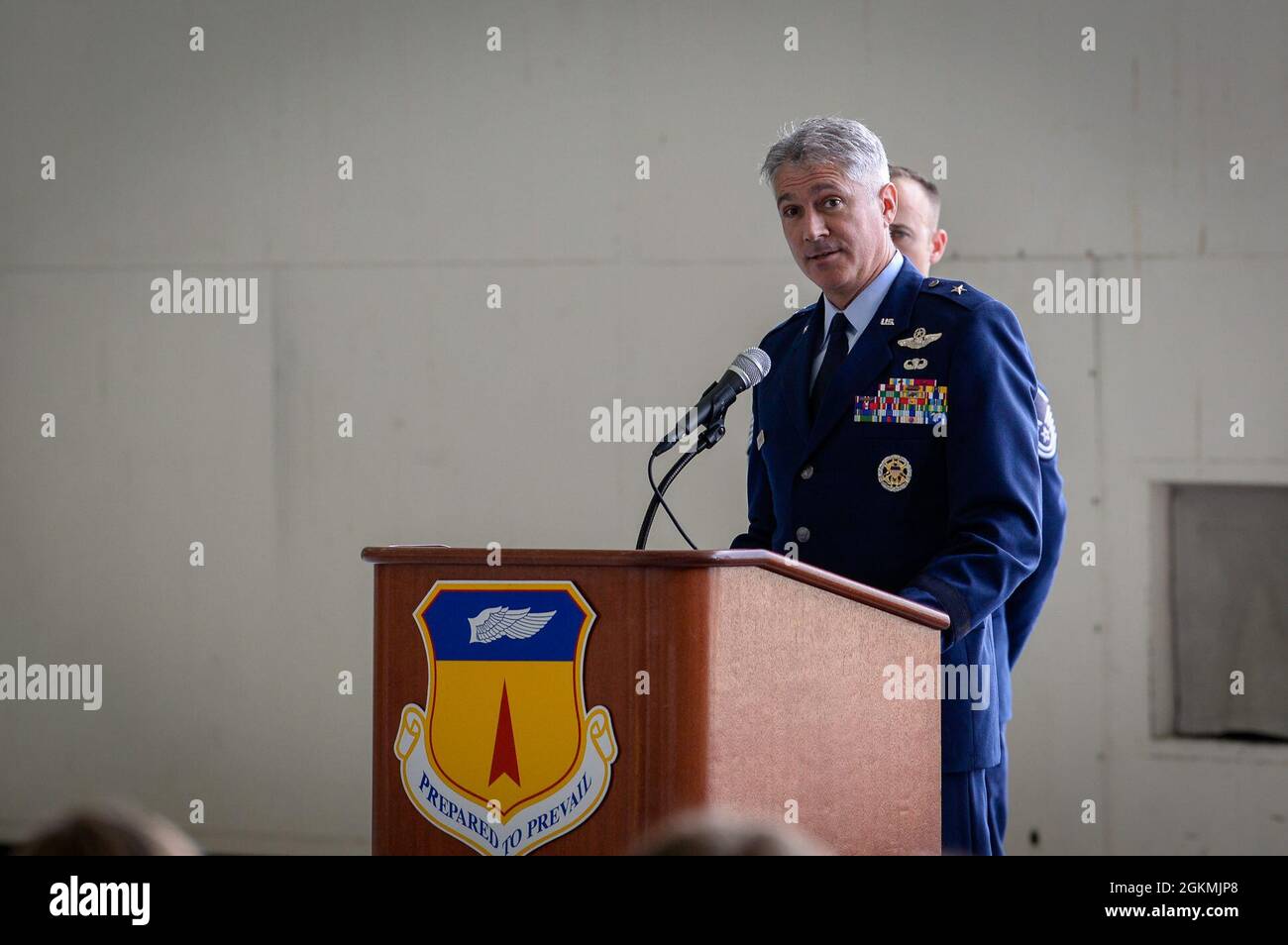 U.S. Air Force Brig. Gen. Jeremy Sloane, 36th Wing commander, offers ...