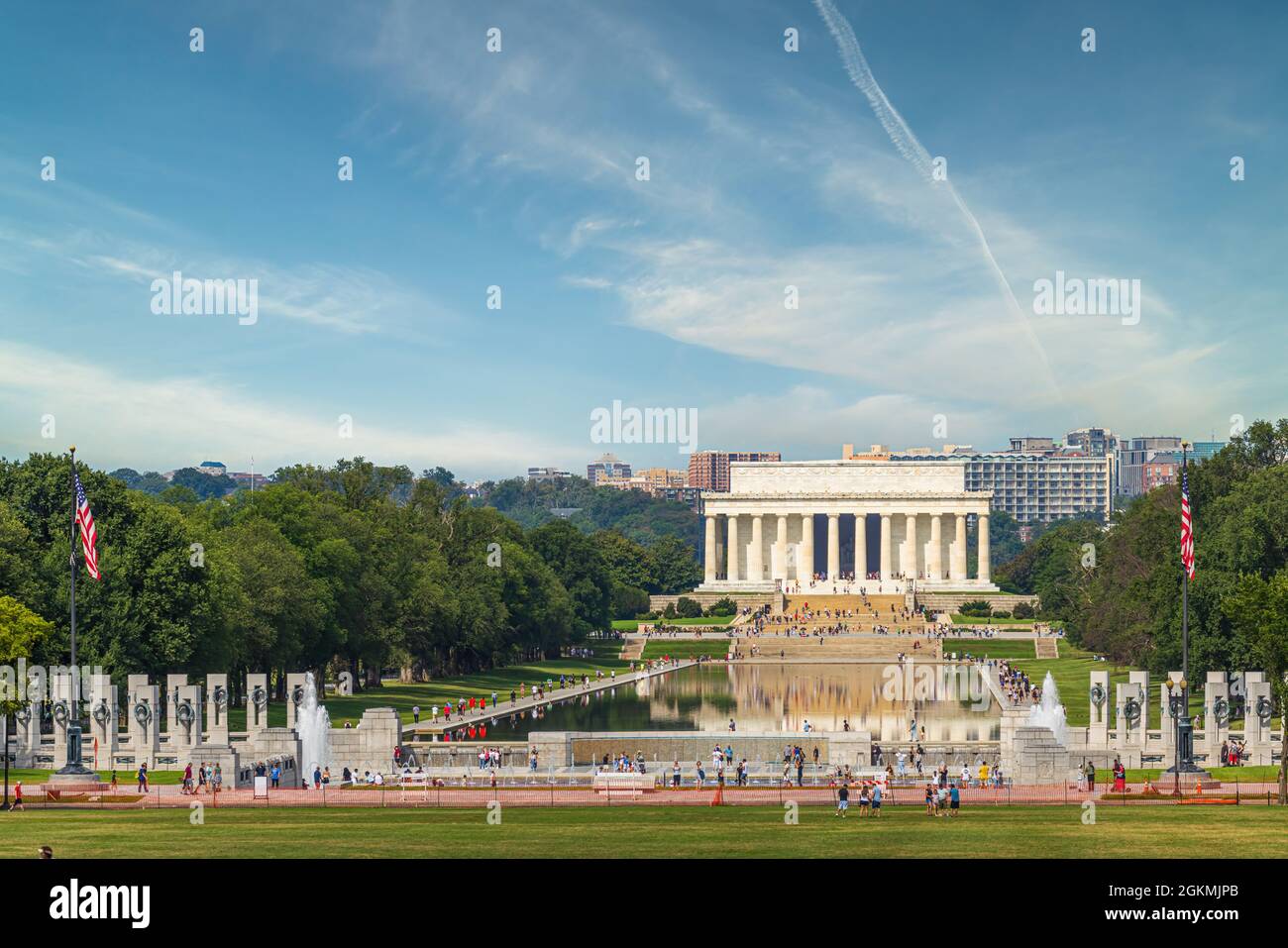 The Lincoln Memorial with Reflection Pool in Washington DC, USA Stock ...