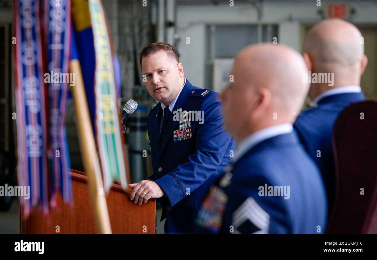 U.S. Air Force Col. Mark Wass, 36th Operations Group incoming commander ...