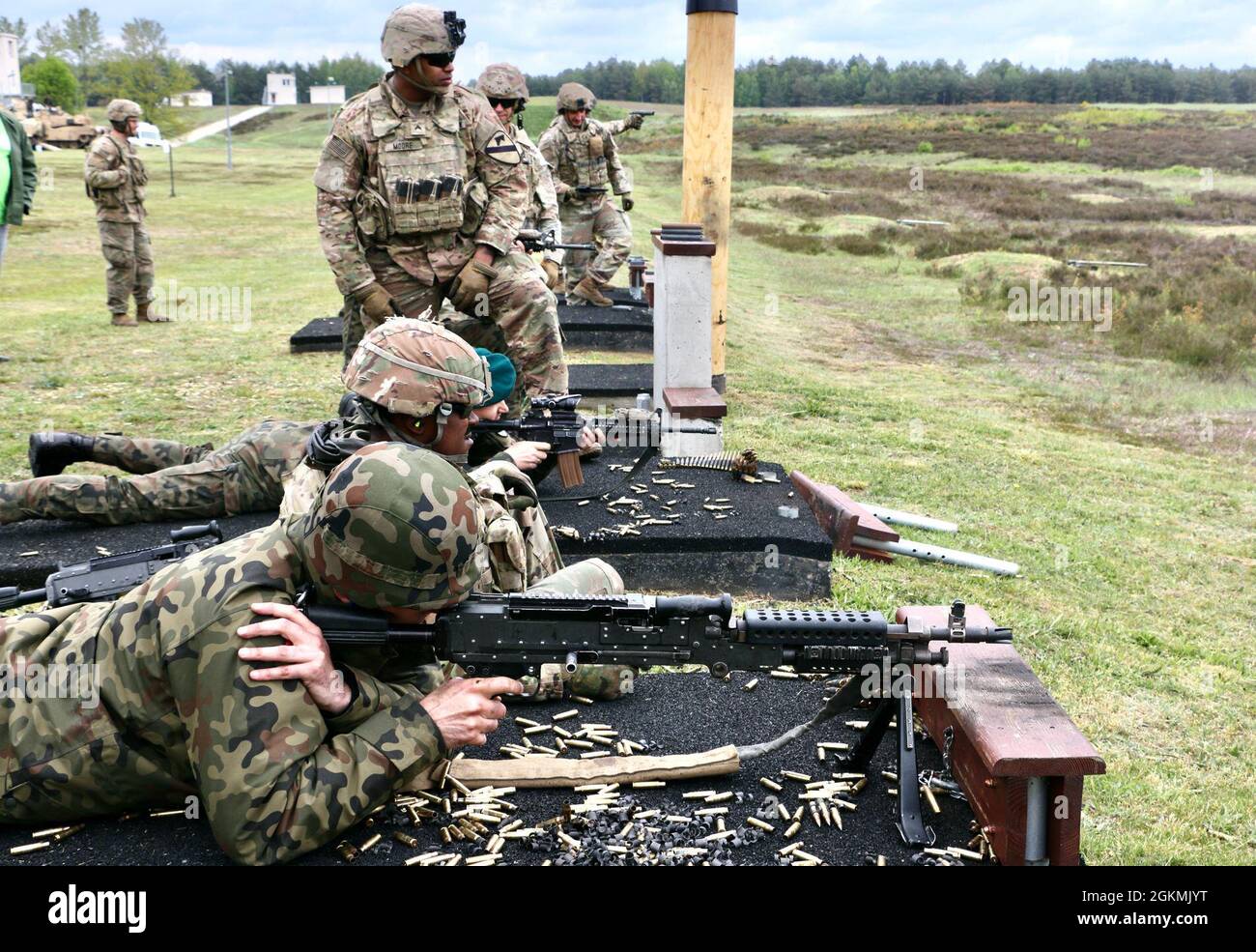 Soldiers from the 1st Squadron, 7th U.S. Cavalry Regiment, the Polish ...