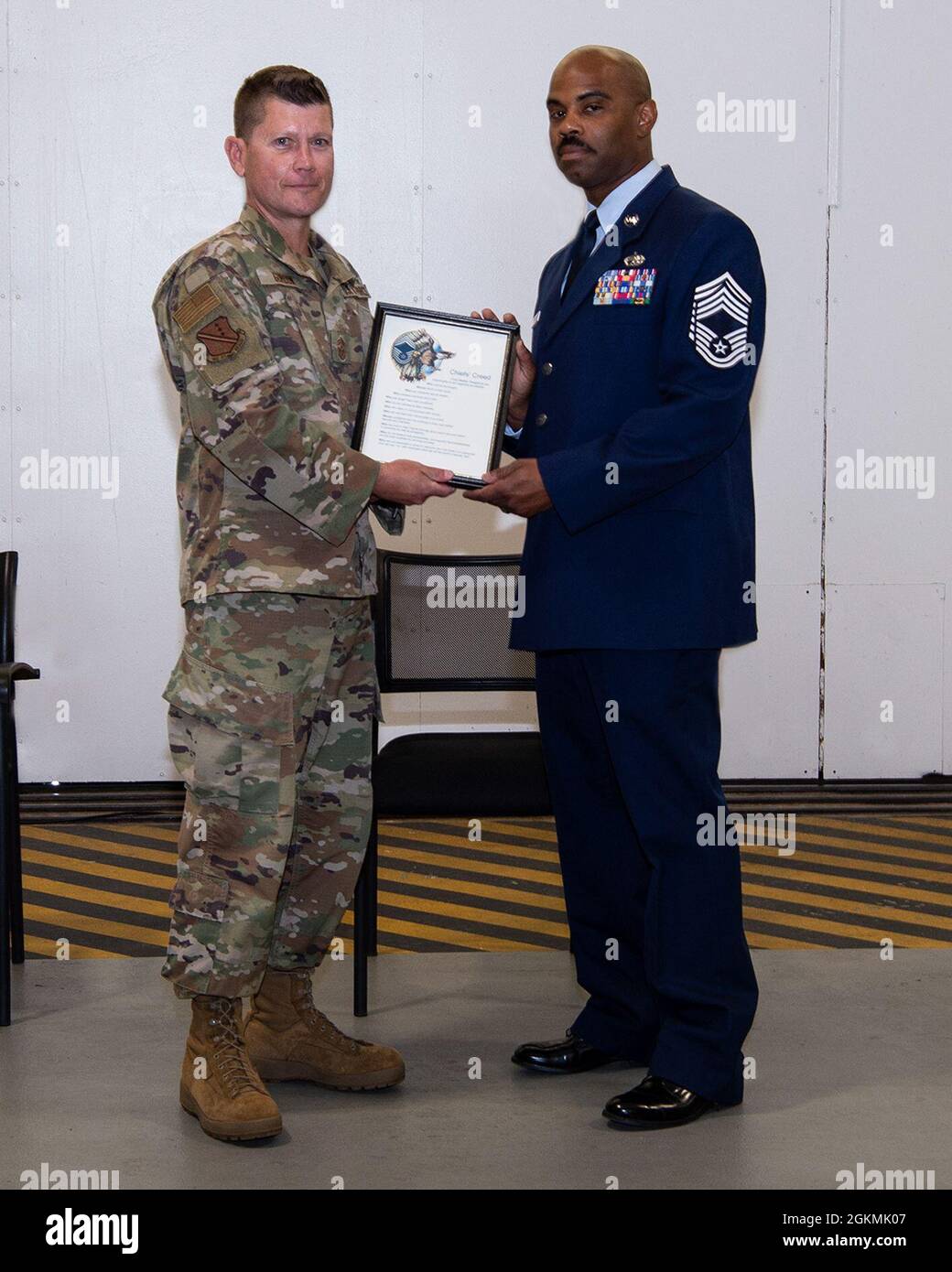 127th Wing Command Chief Master Sergeant Richard D. Gordon (left ...
