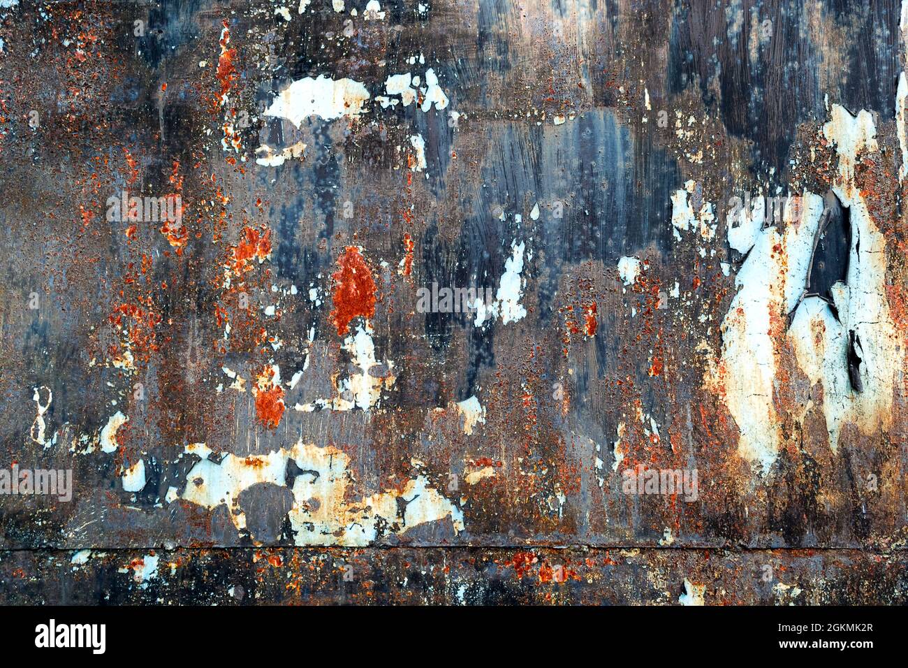 Rusty colored metal texture with cracked paint, grunge background Stock ...