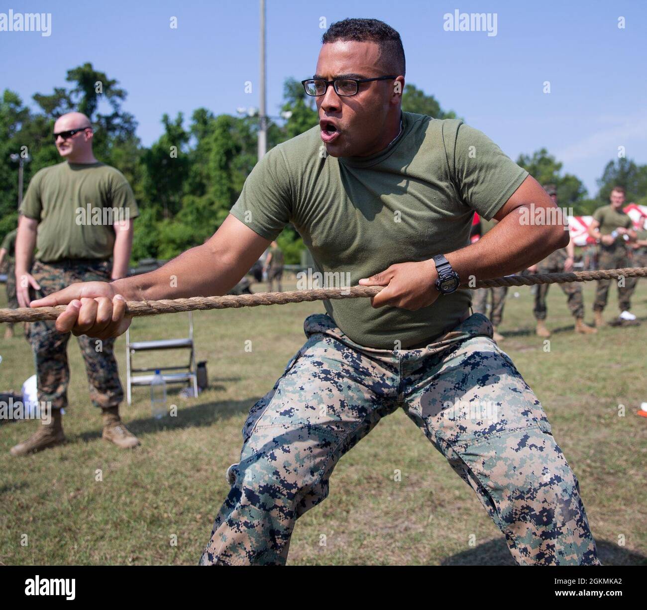 A Marine with 10th Marine Regiment (10th Marines), 2d Marine Division ...