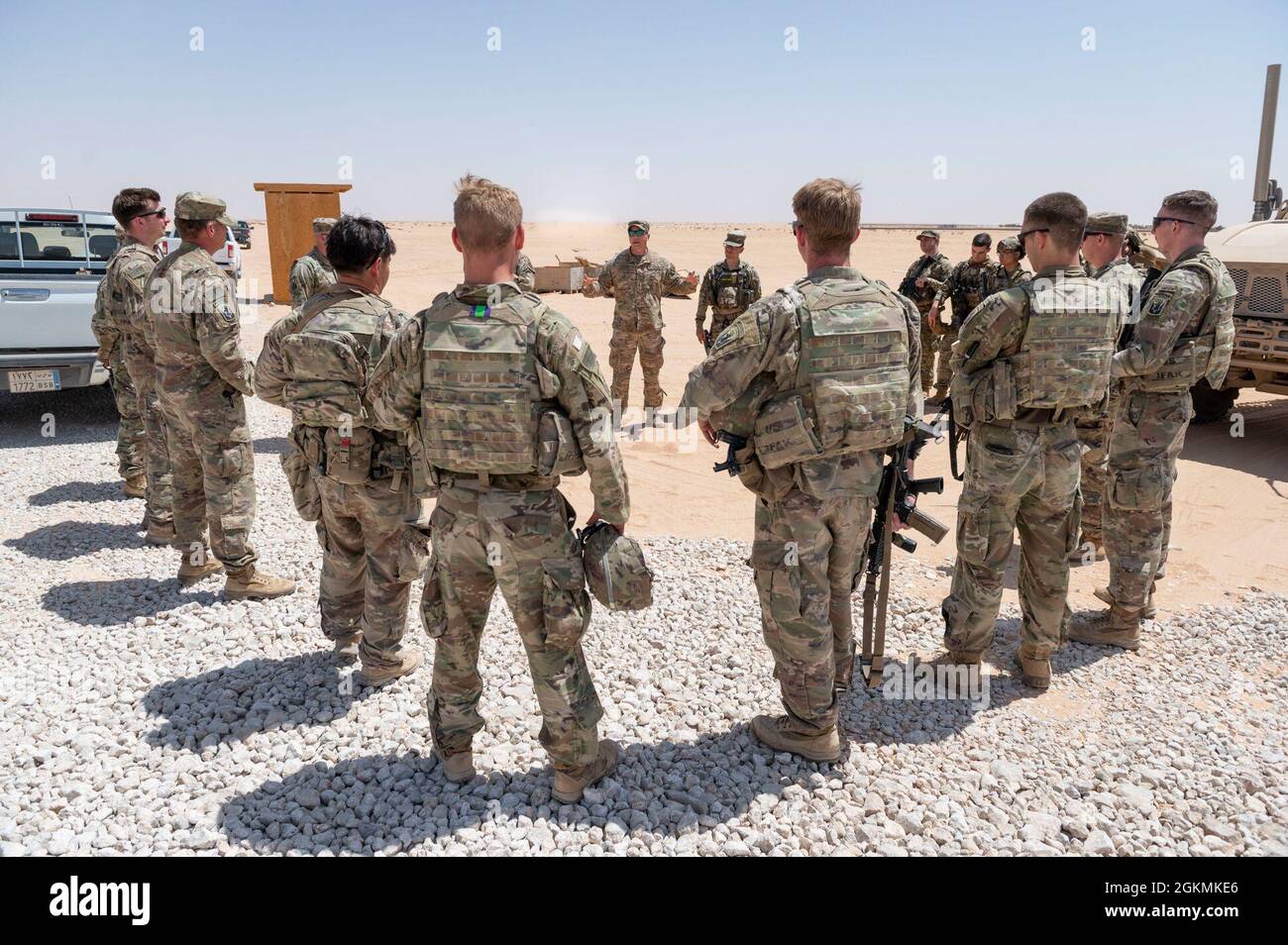 U.S. Air Force and U.S. Army personnel participate in an after-action ...