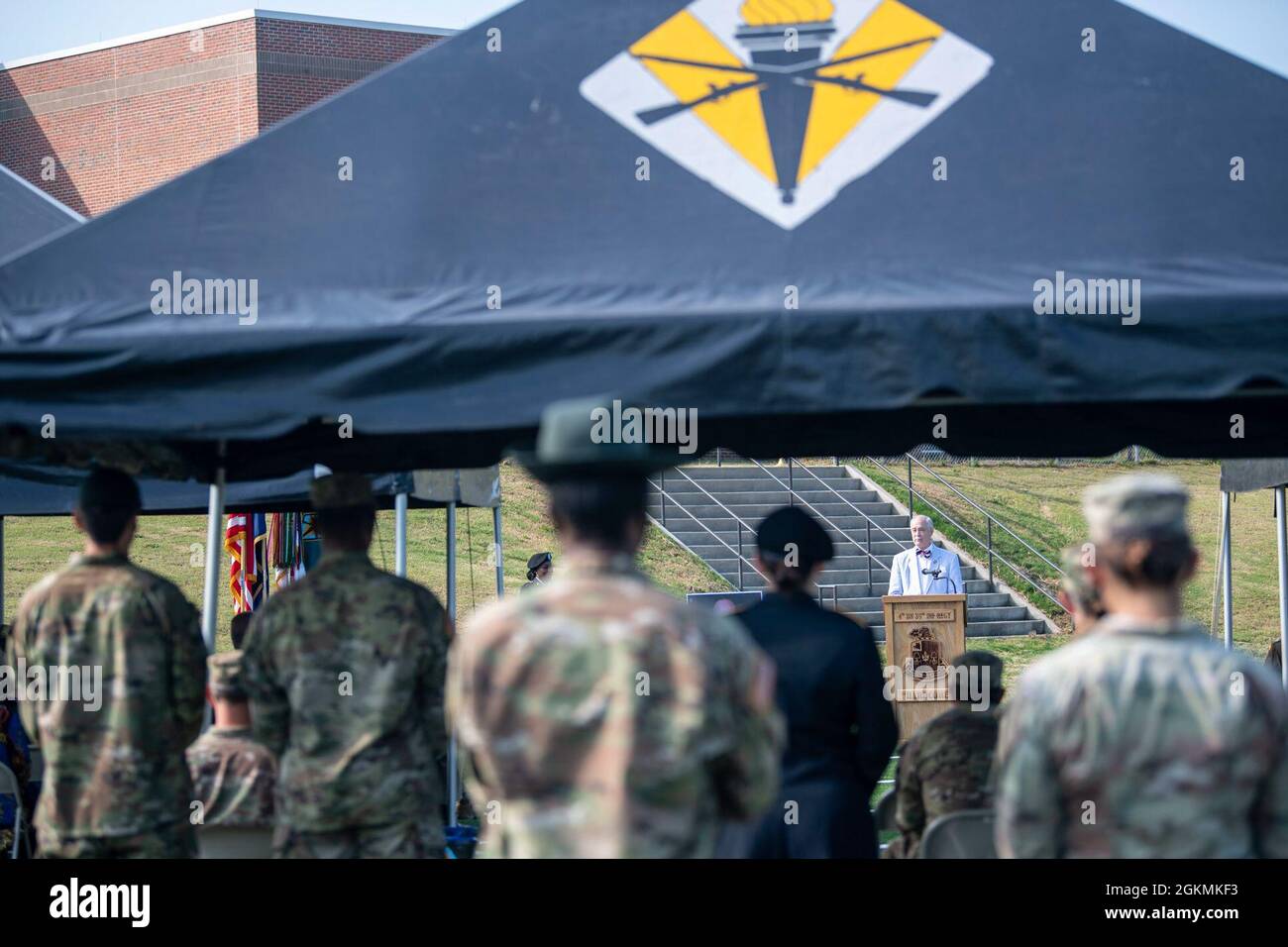 Retired Chaplain (Col.) Samuel J.T. Boone speaks to the guests at the ...