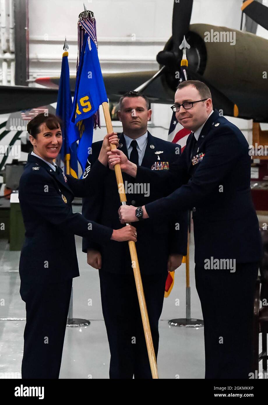 Lt. Col. Andrew Rees, right, outgoing 436th Operational Medical ...
