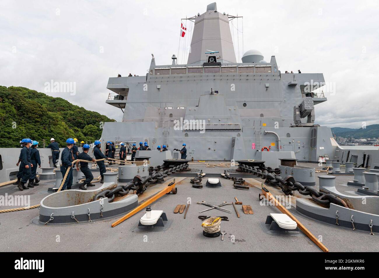 210527-N-XB010-1006 SASEBO, Japan (May 27, 2021) Sailors aboard USS New ...