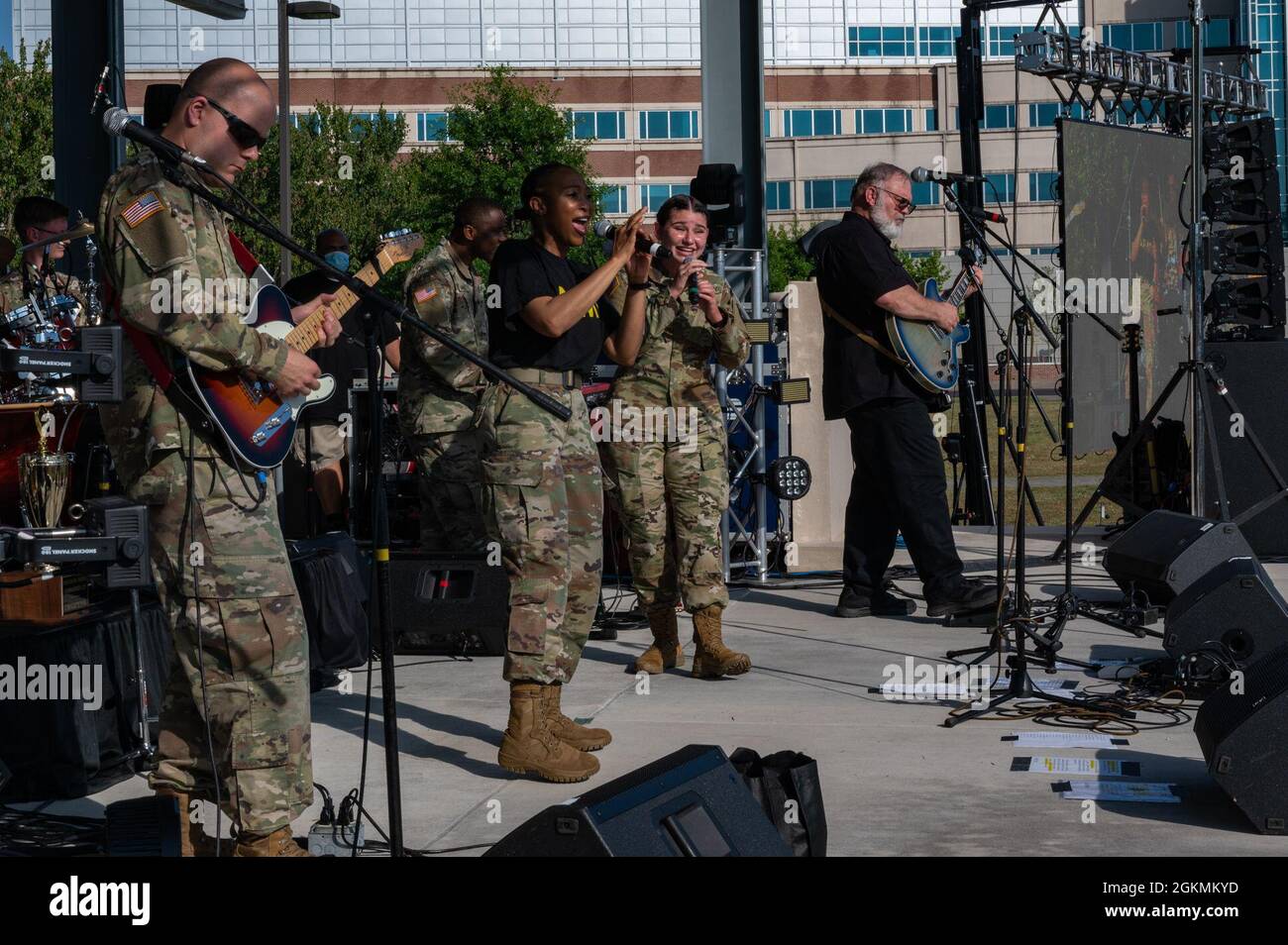 Soldiers with the U.S. Army Training and Doctrine Command Band perform ...