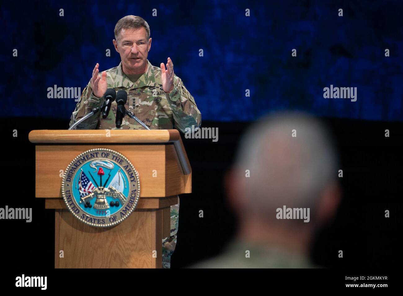 Chief of Staff of the U.S. Army Gen. James C. McConville speaks during ...