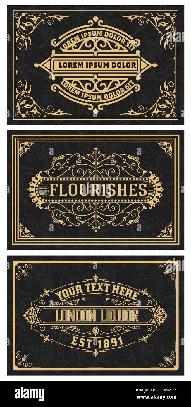Set of 3 vintage labels for packing Stock Vector Image & Art - Alamy